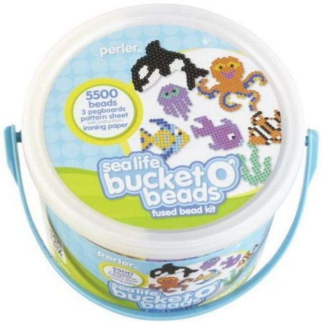 Perler Beads Sea Life Ocean Fuse Bead Bucket Craft Activity Kit, 5505 ...
