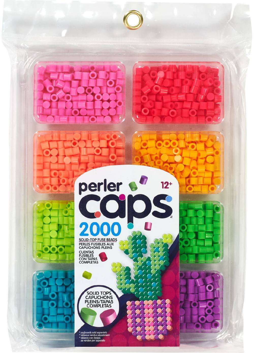 Perler Bright Colors Caps Bead Tray, 2000pcs - Walmart.com