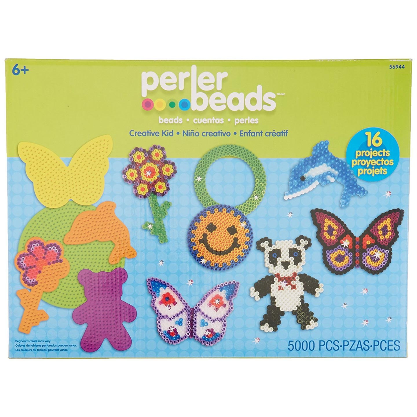 Perler Creative Kids Bead Box, 5000 Pieces and 5 Pegboards - Walmart.com