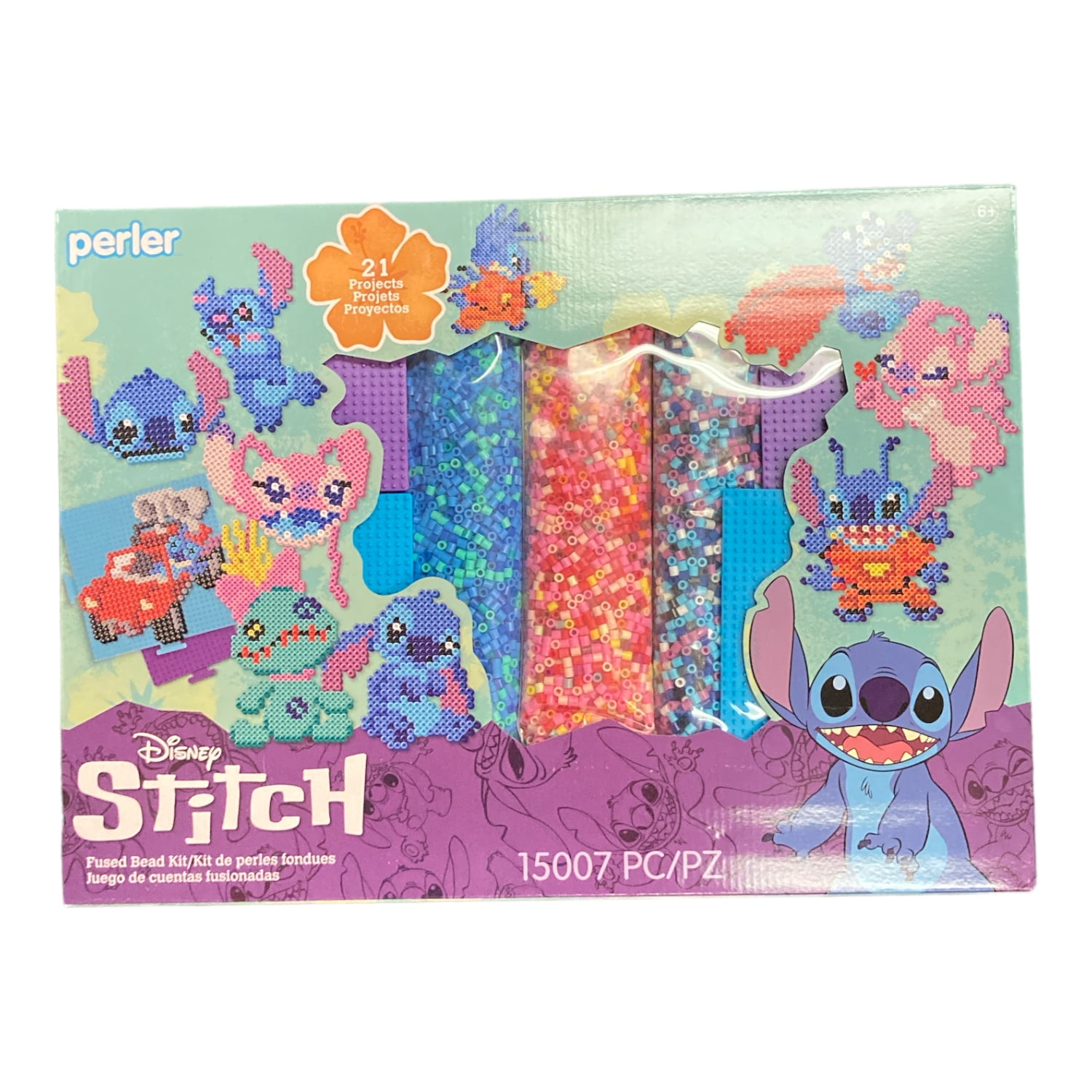 Perler Disney Stitch Fused Bead Kit 15000+ Pieces To Make 21 Projects ...