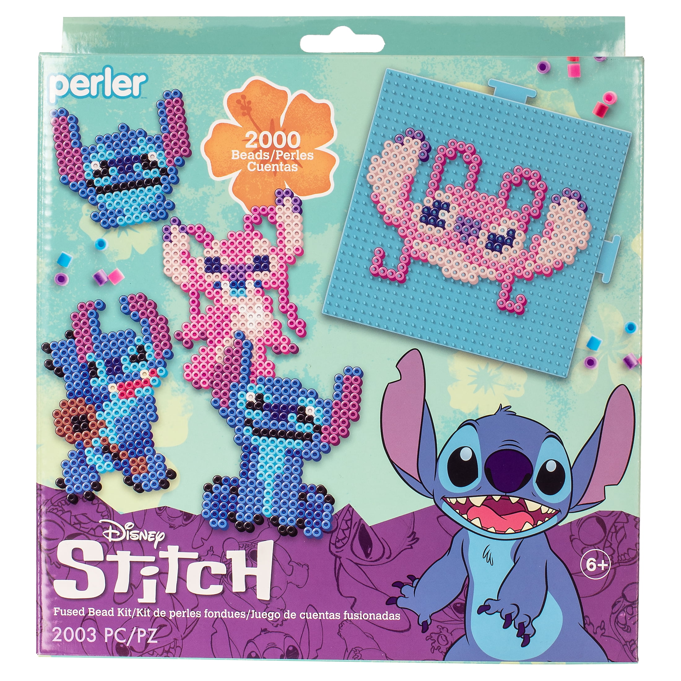 Perler Disney's Lilo and Stitch Fused Bead Craft Activity Kit, Includes ...