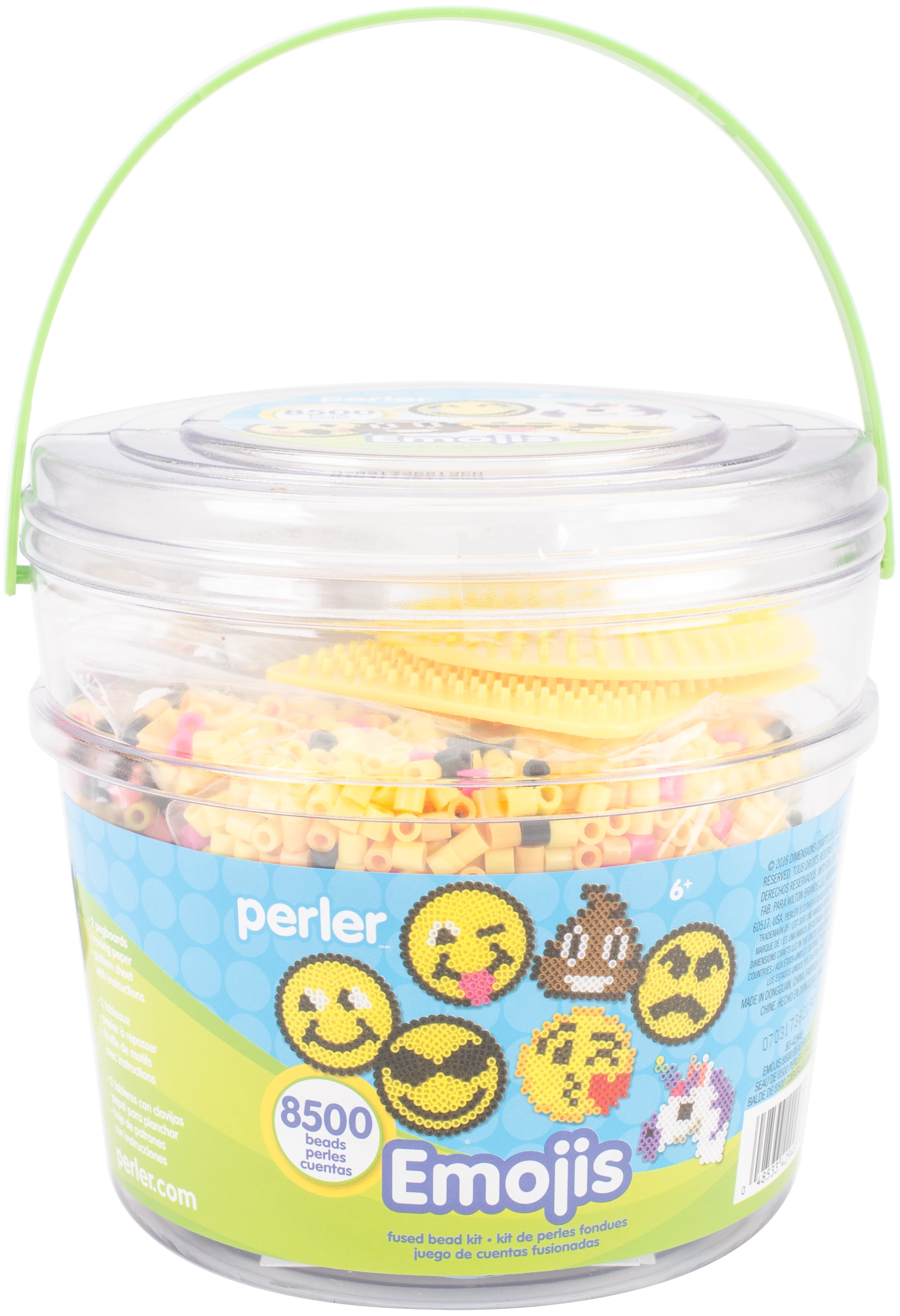 Perler Emoji Fused Bead Bucket, 8504 Pieces Craft Kit, Ages 6 and Up ...