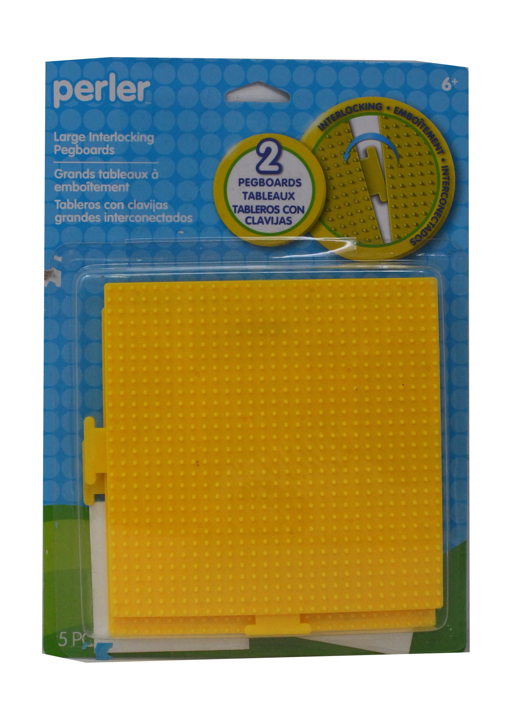 Perler Fun Fusion Bead Pegboards 5.5""X5.5"" 2/Pkg-S - Walmart.com