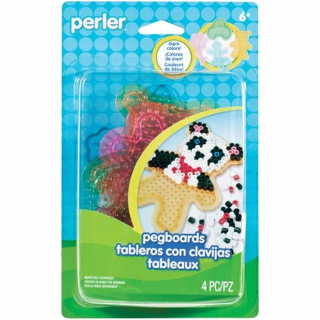 Perler Pegboards 4/Pkg-Assorted Clear Gem - Walmart.com