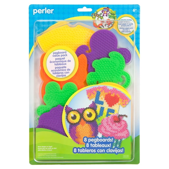 Perler Fuse Bead Pegboard Value Pack, 8 Count, Ages 6 and up - Walmart.com