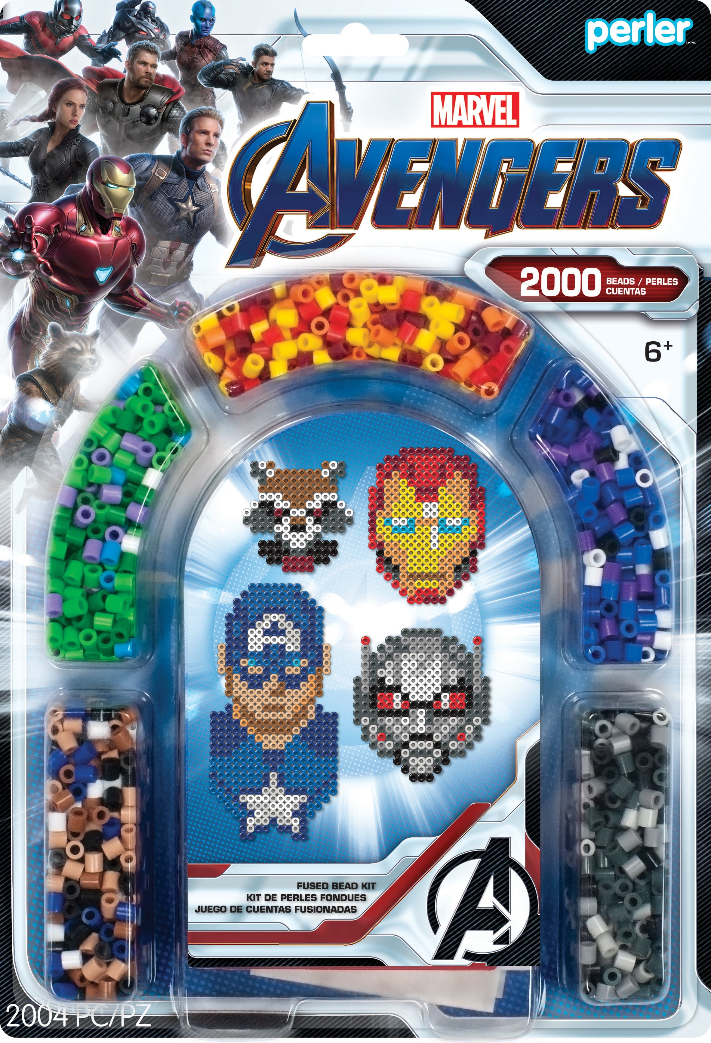 Perler Fused Bead Kit 2000pc Marvel Avengers - Walmart.com