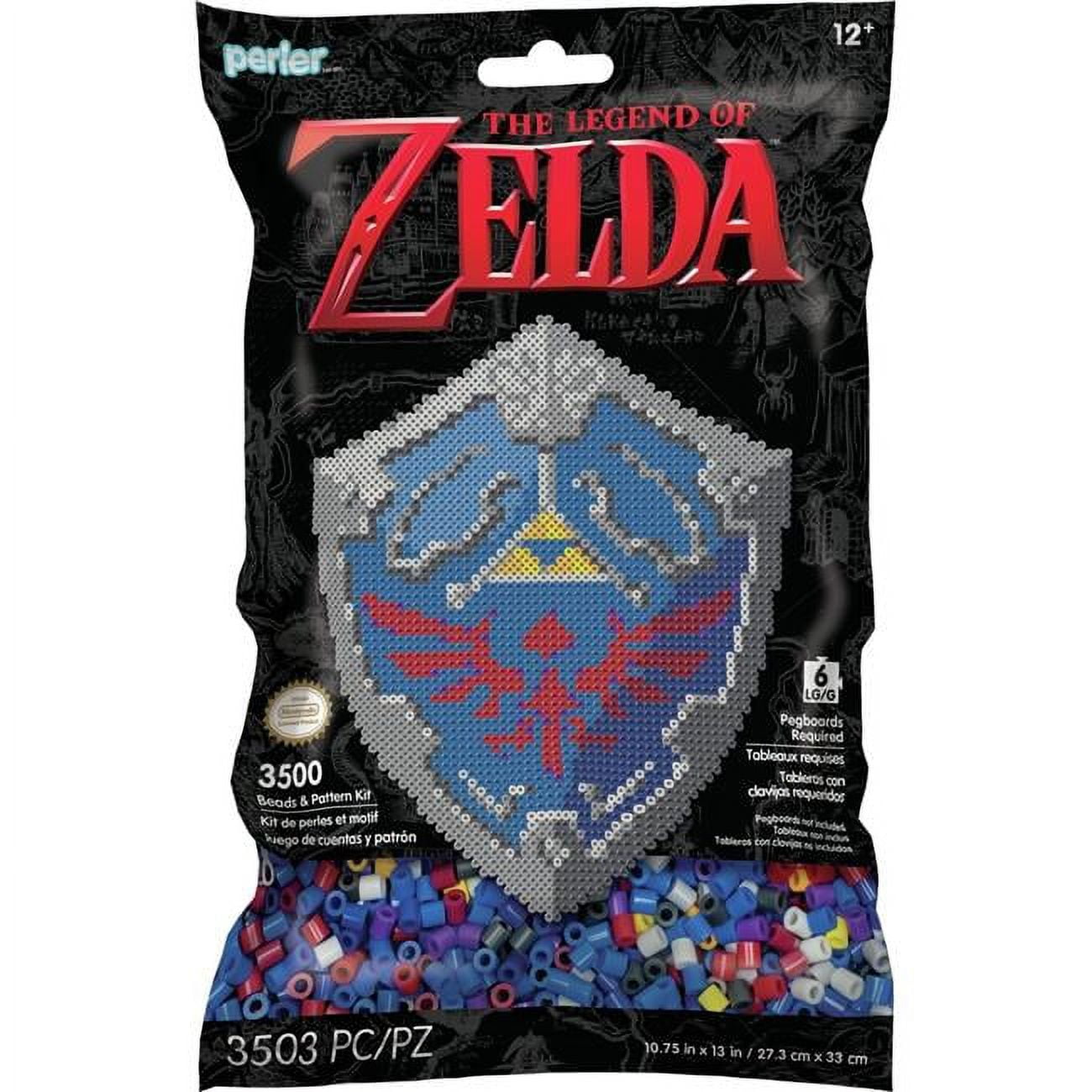 Perler Fused Bead Kit 3500pc Zelda Hylian Shield - Walmart.com