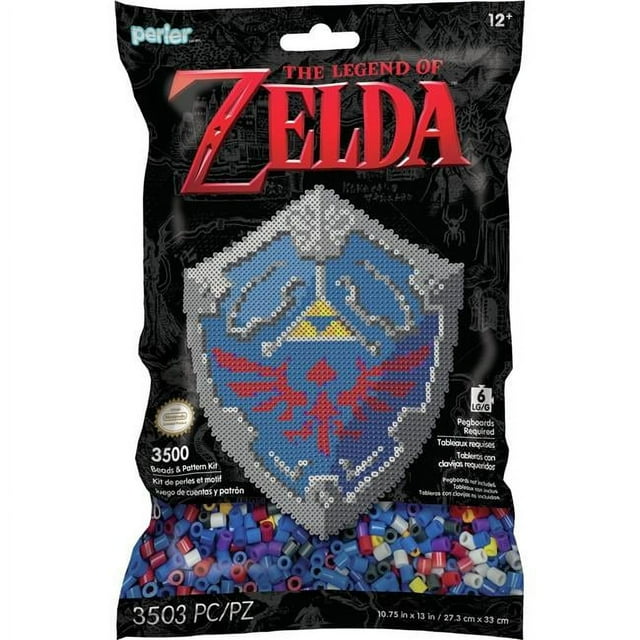 Perler Fused Bead Kit 3500pc Zelda Hylian Shield - Walmart.com