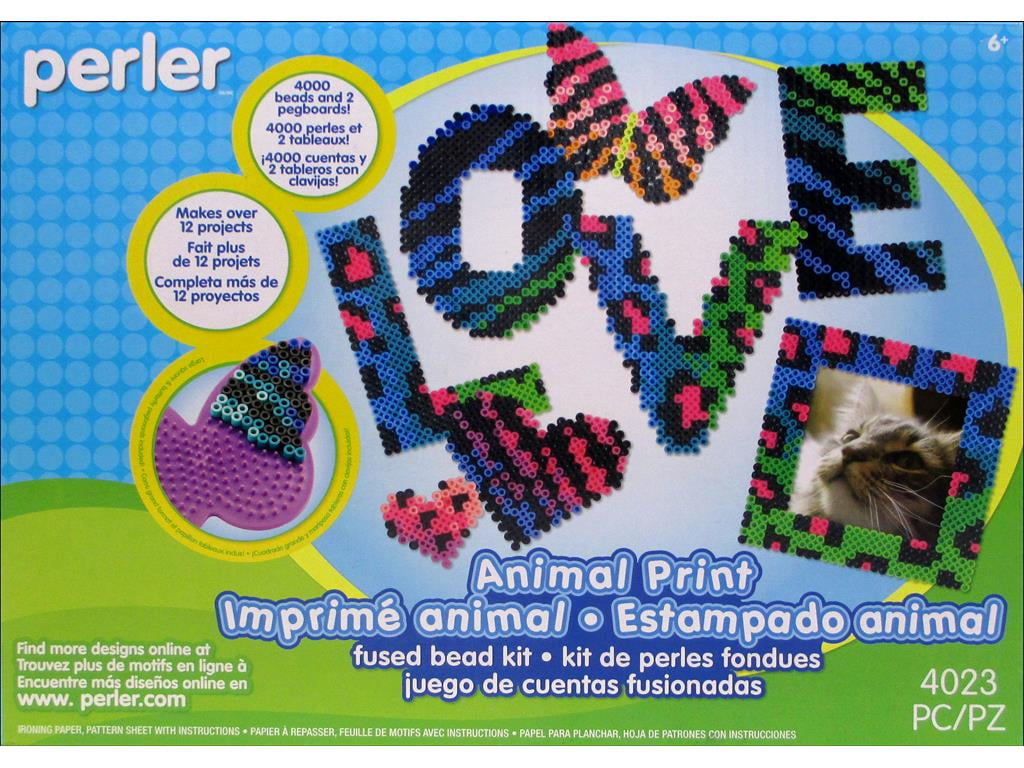 Perler Fused Bead Kit Deluxe Box Animal Print - Walmart.com
