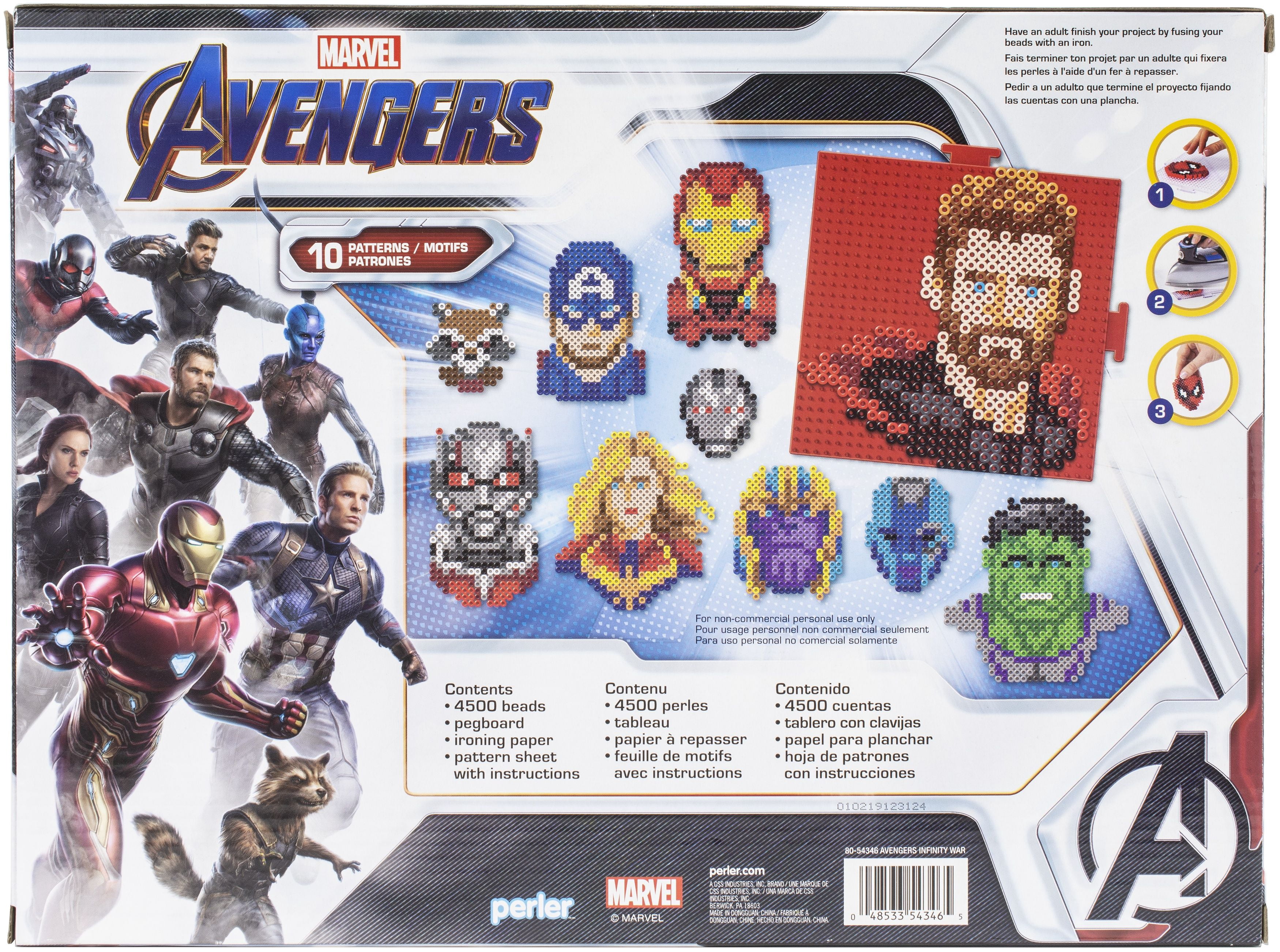 Perler Marvel Avengers Deluxe Fused Bead Craft Kit (4503 Pieces ...