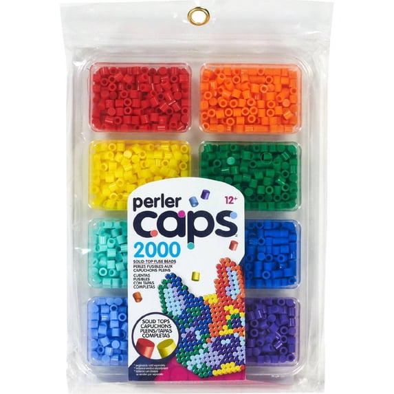Perler Primary Colors Caps Bead Tray, 2000pcs - Walmart.com