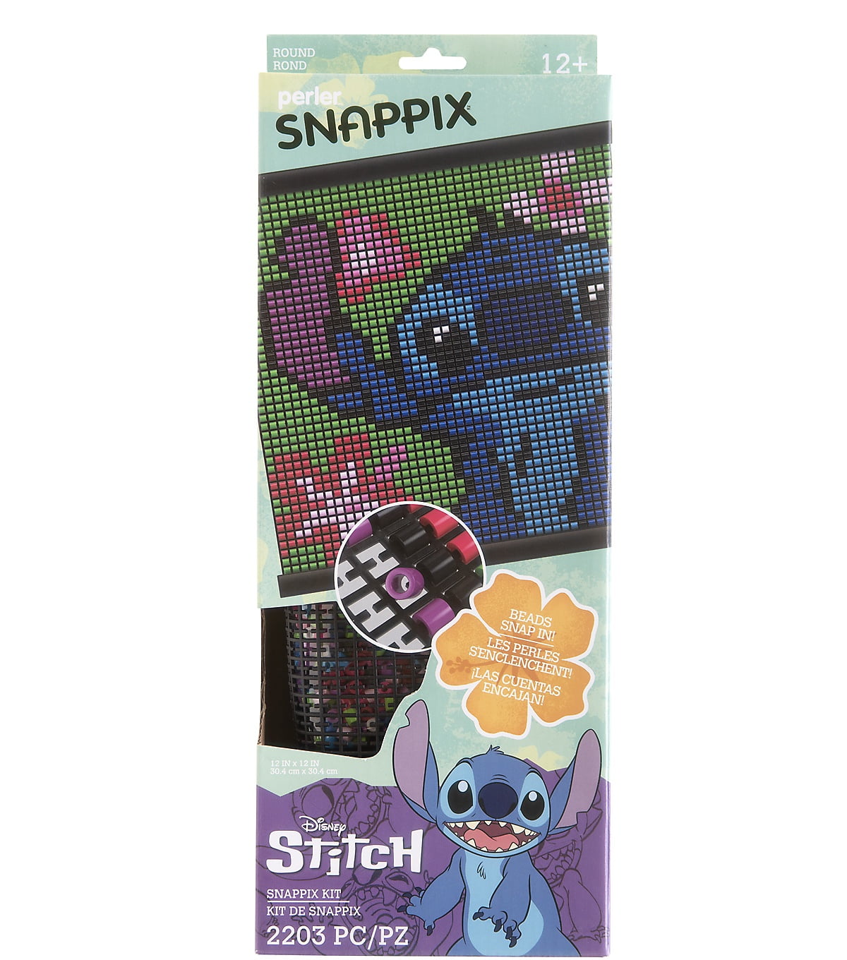 Perler Snappix Kit 12"X12"-Disney Stitch - Walmart.com