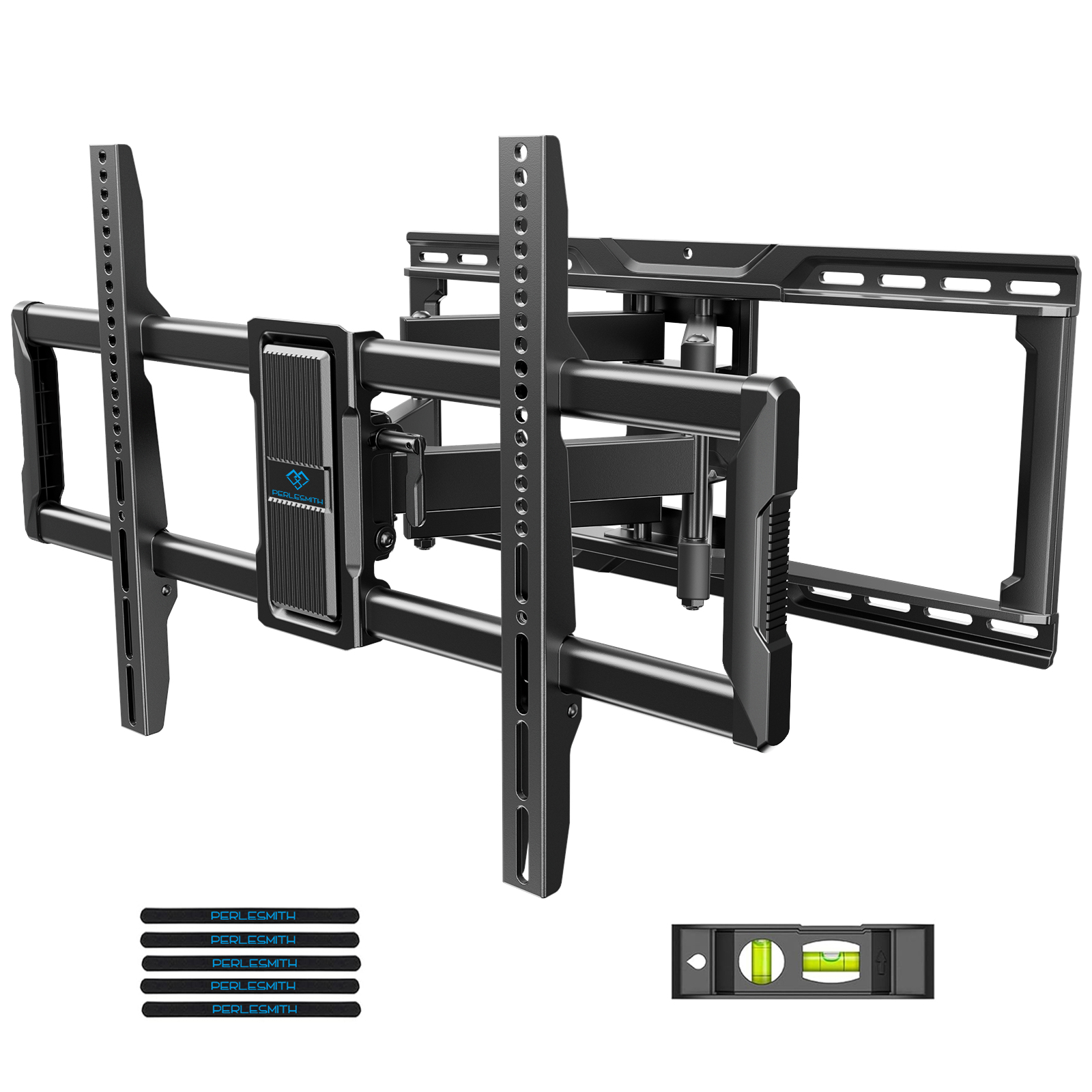 Perlesmith Full Motion TV Wall Mount Bracket for 26 to 60 inch TVs, Max VESA 400x400mm, Holds up ...