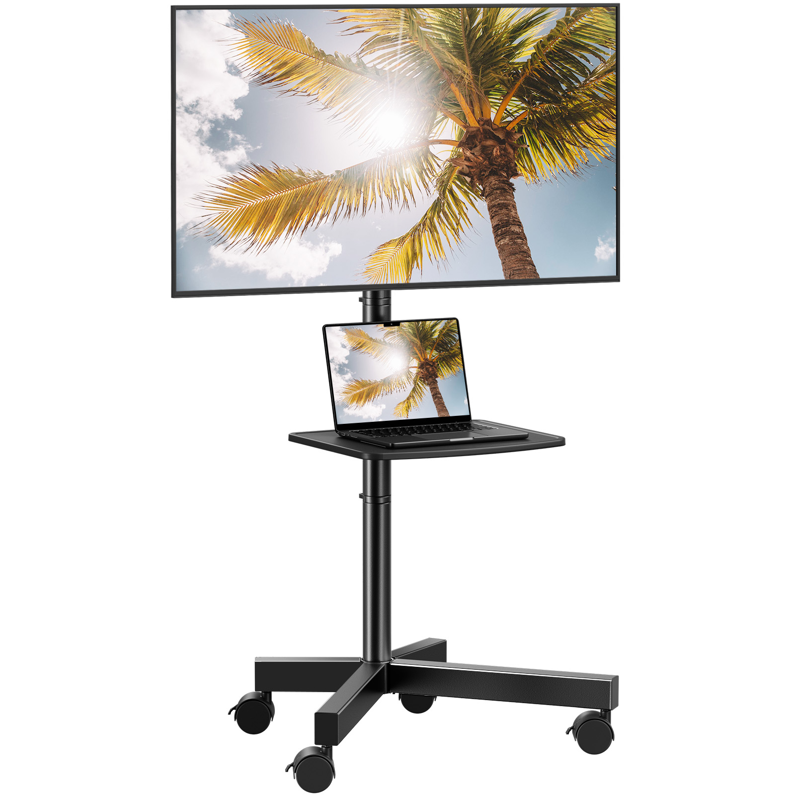 Audio2000'S AST4212 Portable Flat Panel TV/Monitor Stand with Foldable ...