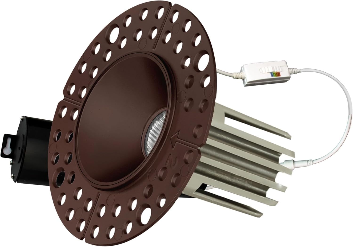 Perlglow 1.5 inch Trimless Round Bronze High-Output Downlight Luminaire ...