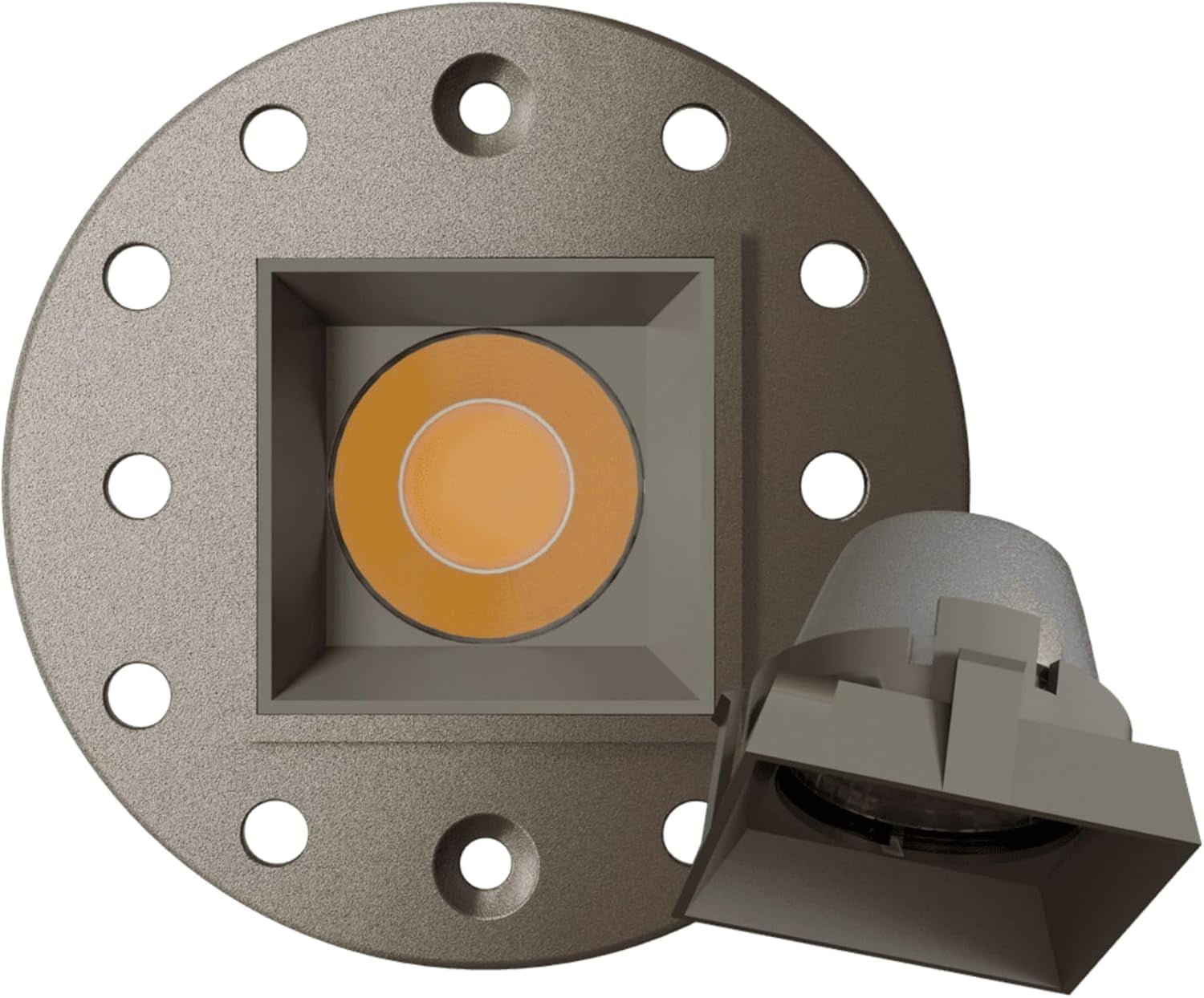 Perlglow 1" Trimless Square, Nickel Finish 15 Watts, 1200 Lumens 5CCT ...