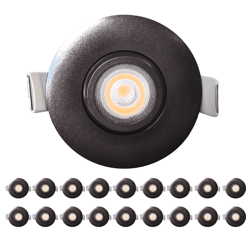 Perlglow 18 Pack 2 inch LED Gimbal Recessed Lighting Round Downlight ...