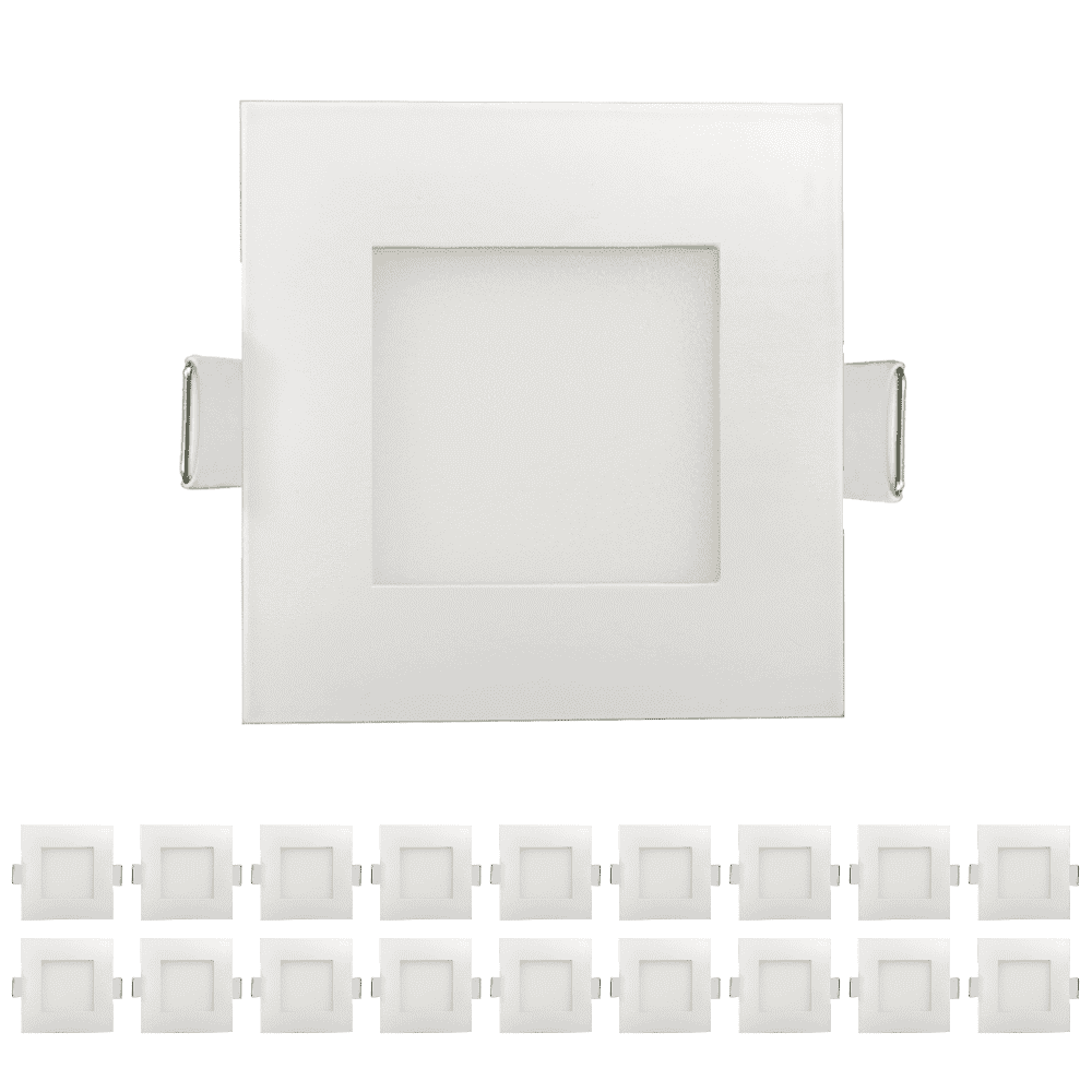 Perlglow 18 Pack 3 inch Slim Square White Downlight Luminaire, Fire ...