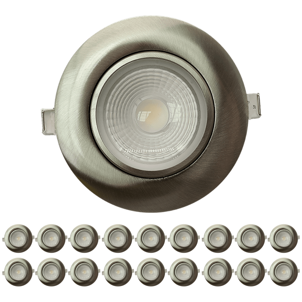 Perlglow 18 Pack 4 inch Gimbal Round Downlight Luminaire, Brushed ...