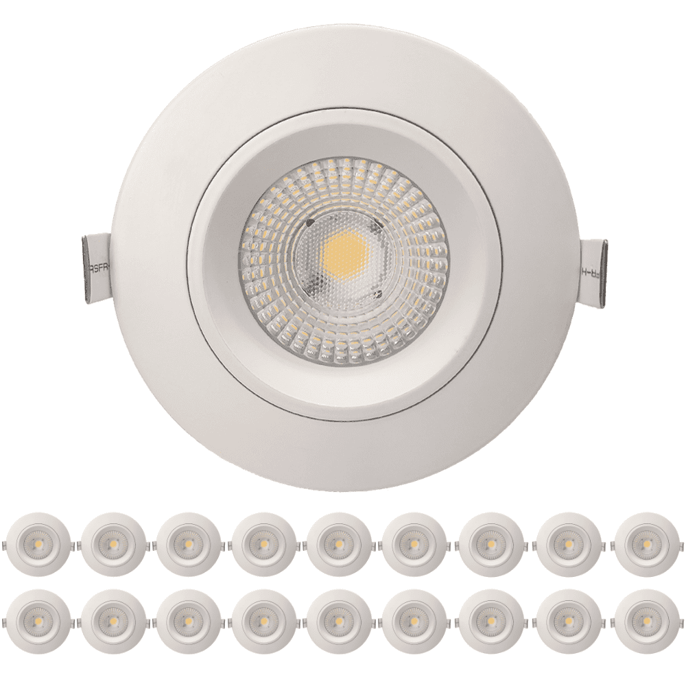 Perlglow 18 Pack 5-inch Trimless Round White Downlight Luminaire, LED ...