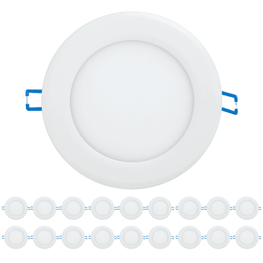 Perlglow 18 Pack 6 inch Slim Ultra-Thin Round Downlight Luminaire ...