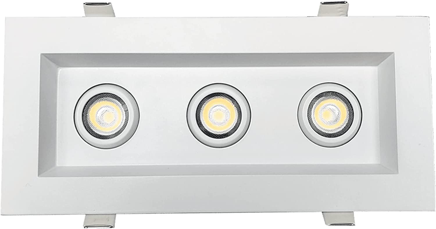 Perlglow 2" 3 Head White 15W ‎1200 Lumens 5CCT Gimbal Light - Walmart.com