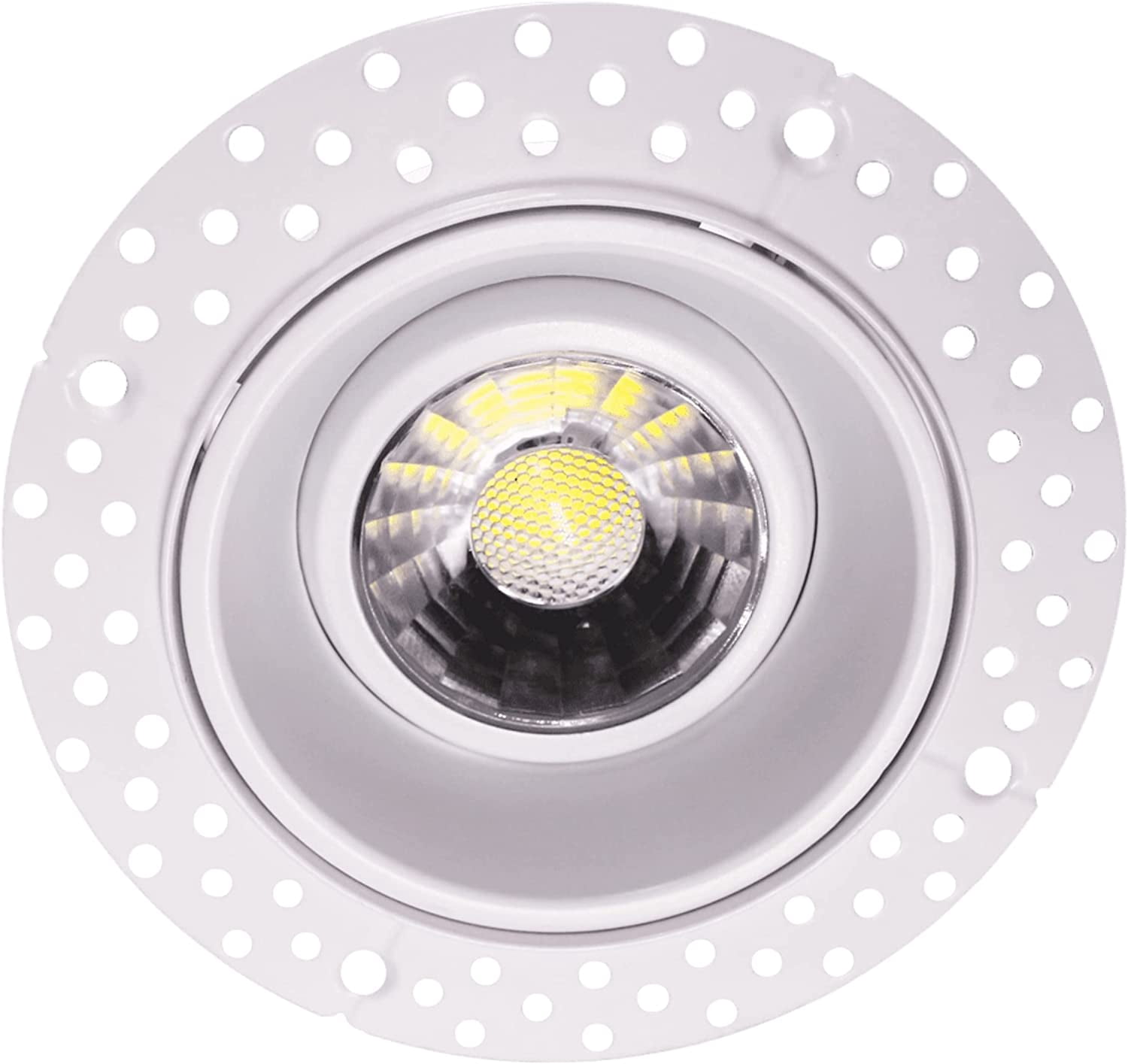 Perlglow 2 inch Gimbal Trimless Round Downlight Luminaire, White Finish ...