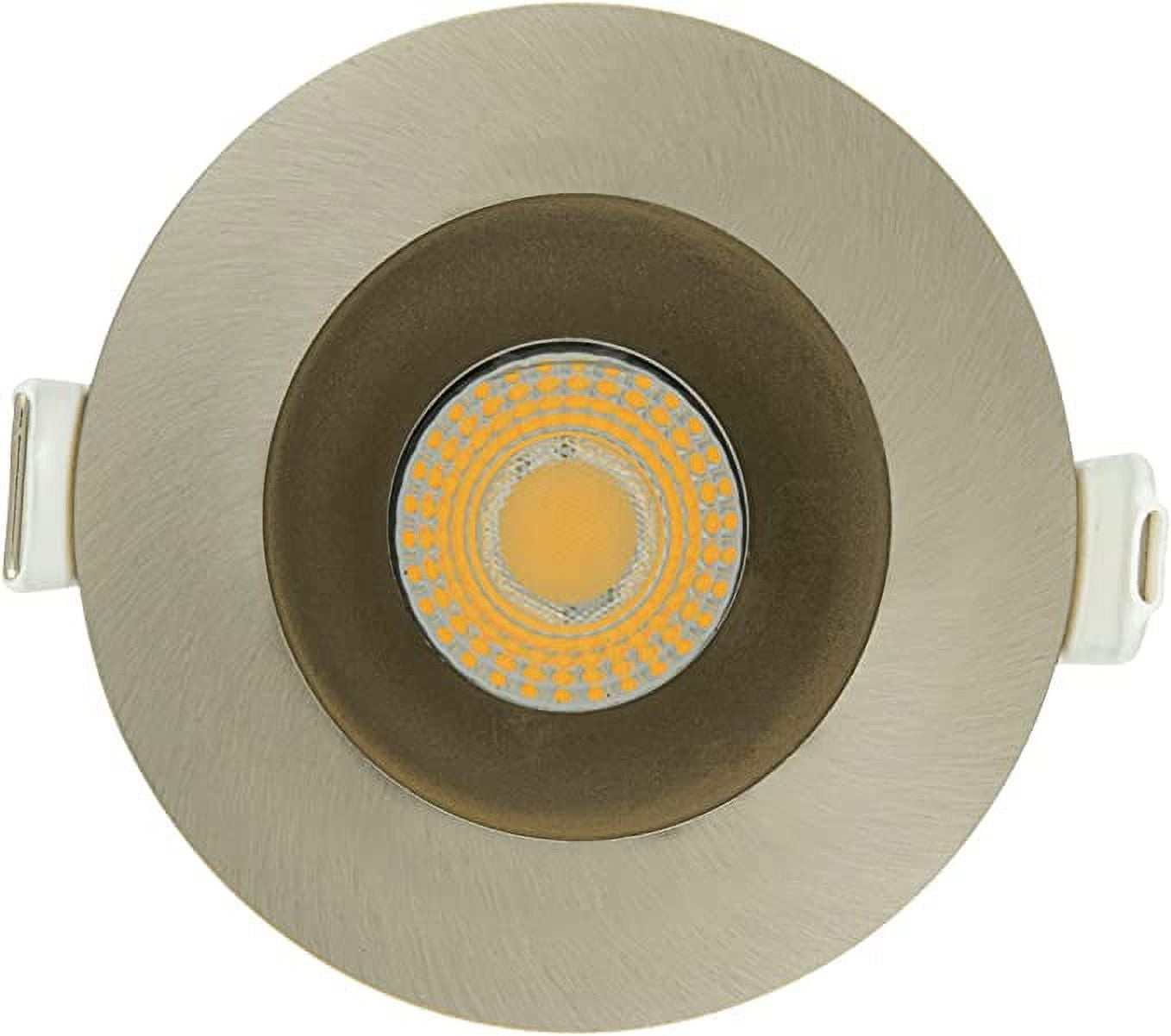 Perlglow 2 inch Round Brushed Nickel Downlight Luminaire, LED Recessed ...