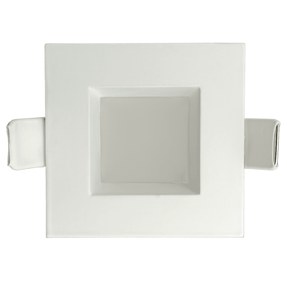 Perlglow 2 inch Slim Square Downlight Luminaire, White Finish, LED ...