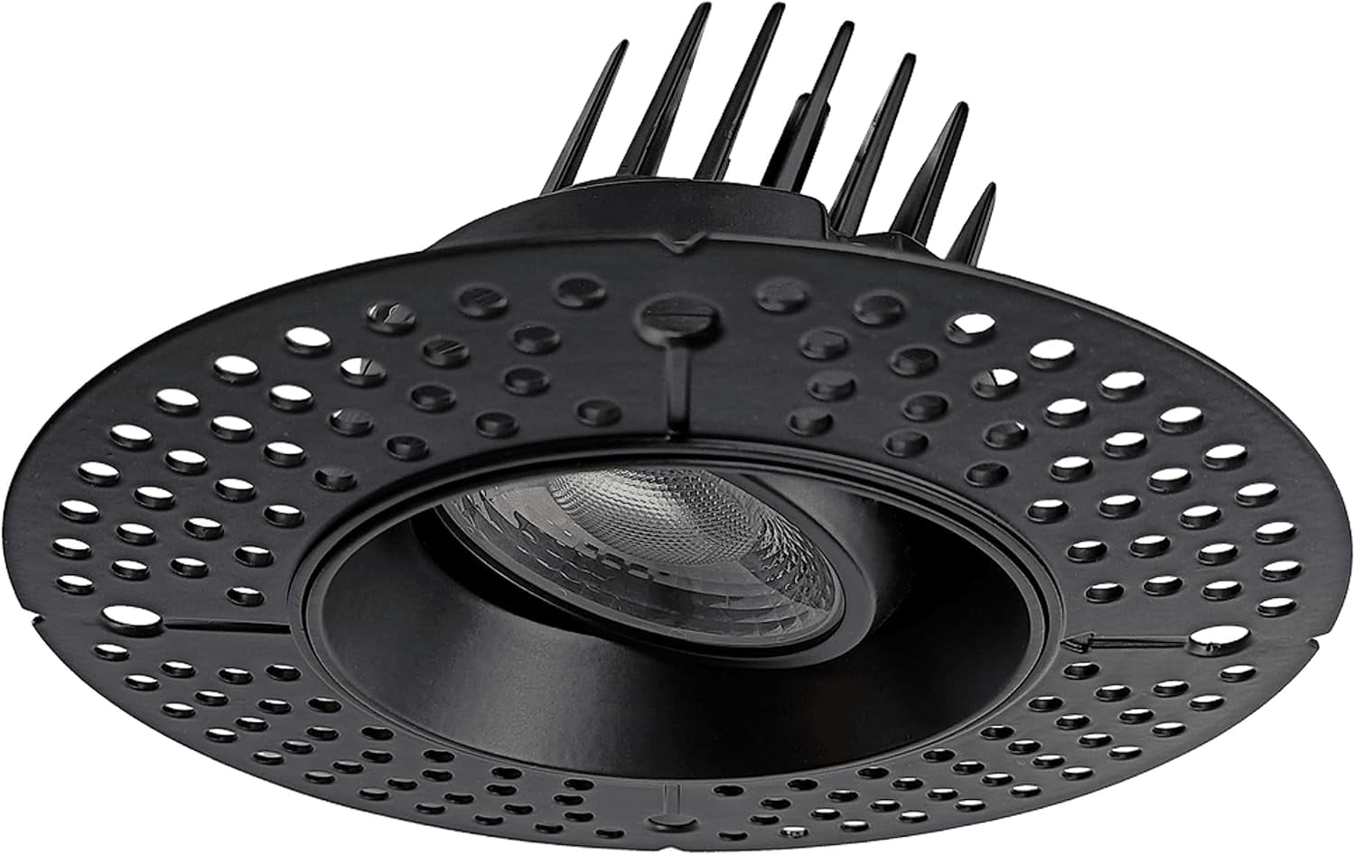 Perlglow 3.5 inch Gimbal Trimless Round Downlight Luminaire, Black ...
