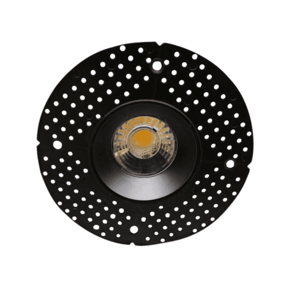 Perlglow 3.5 inch Trimless Round Black Downlight Luminaire, LED ...