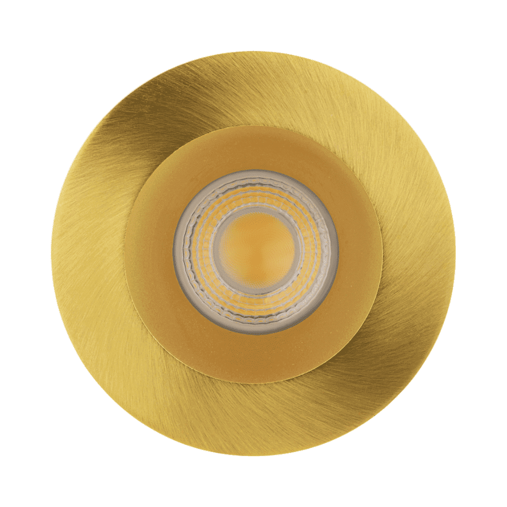 Perlglow 3 inch Brushed Brass Round Downlight Luminaire, LED Recessed ...