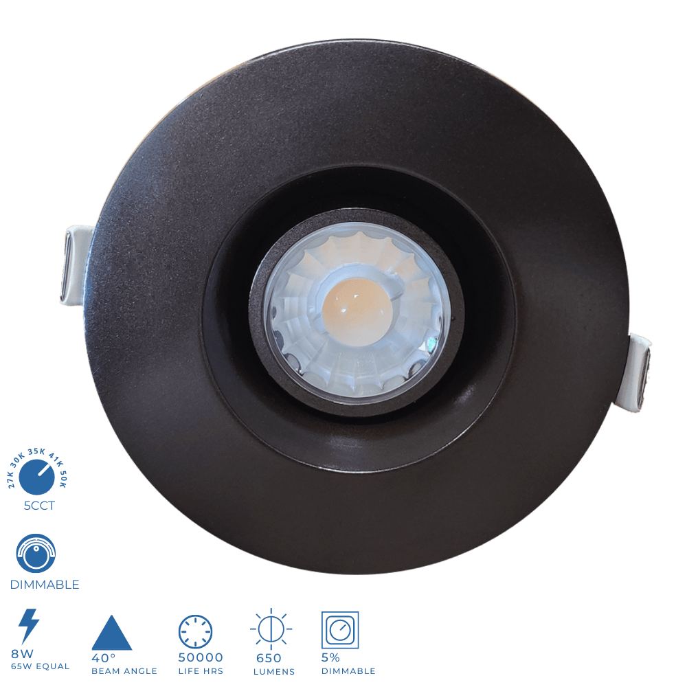 Perlglow 3 inch Gimbal Round Bronze Downlight Luminaire, LED Recessed ...