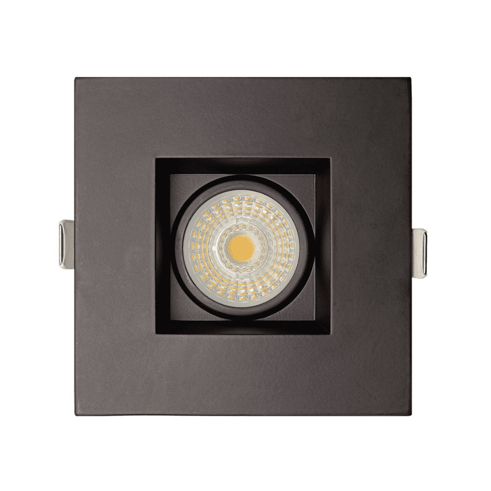 Perlglow 3 inch Gimbal Square Black Downlight Luminaire, High-Output ...