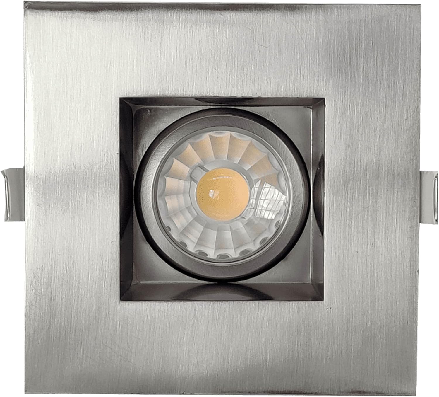 Perlglow 3 inch Gimbal Square Downlight Luminaire, Brushed Nickel, LED ...
