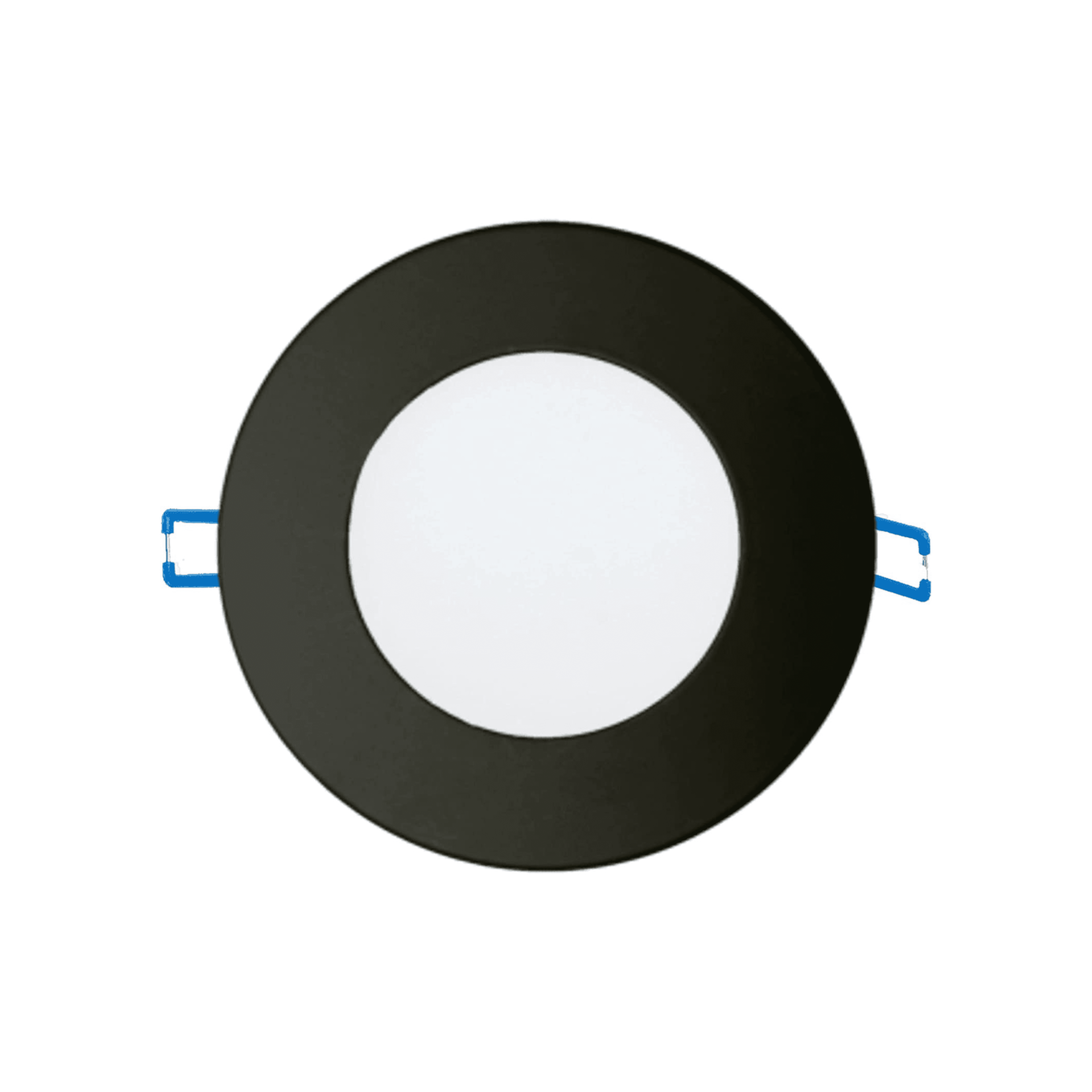 Perlglow 3 inch Slim Ultra-Thin Round Downlight Luminaire, Black Finish ...