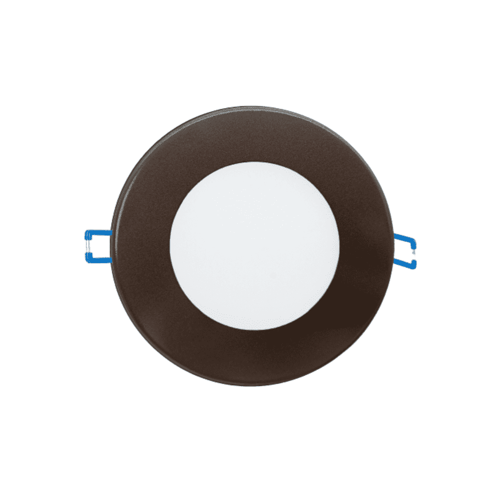 Perlglow 3 inch Slim Ultra-Thin Round Downlight Luminaire, Bronze ...
