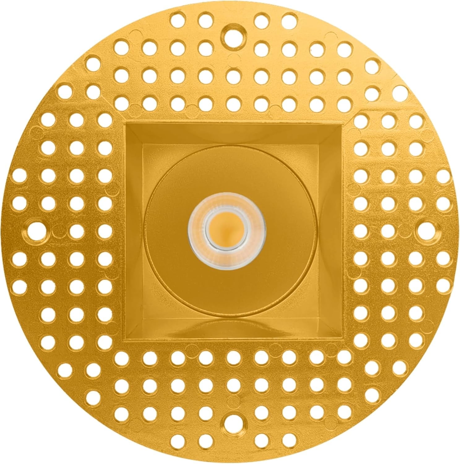 Perlglow 3 inch Trimless Square Brass Downlight Luminaire, LED Recessed ...
