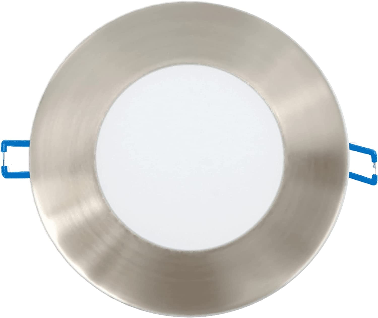 Perlglow 3in Slim Ultra-Thin Round Downlight Luminaire, Brushed Nickel ...