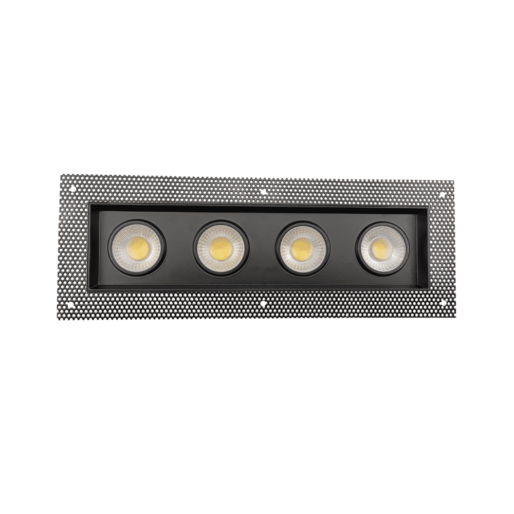 Perlglow 4 inch 4 Head Trimless Multiple Gimbal Downlight Luminaire ...