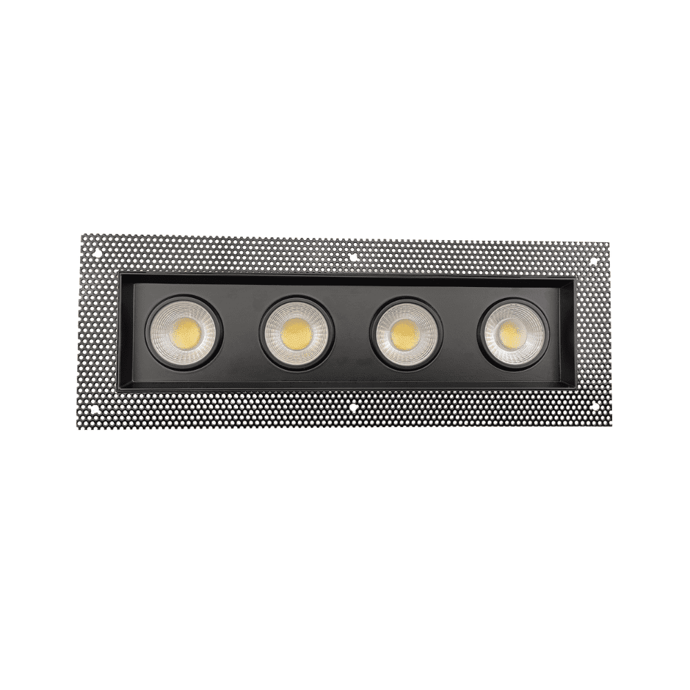 Perlglow 4 inch 4 Head Trimless Multiple Gimbal Downlight Luminaire ...