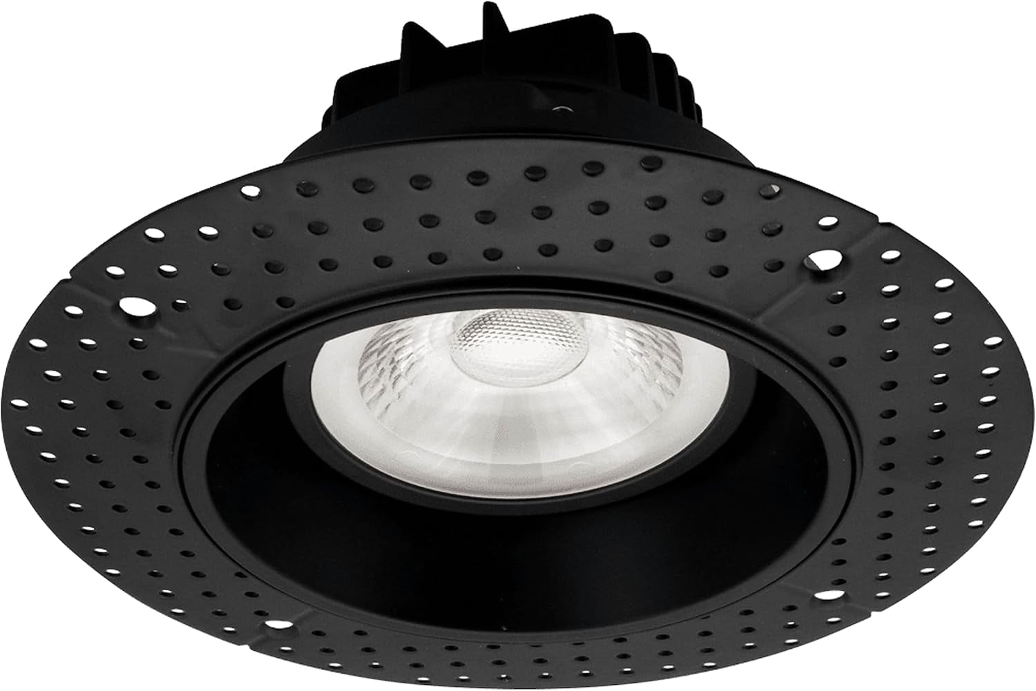 Perlglow 4 inch Gimbal Trimless Black Round Downlight Luminaire, High ...