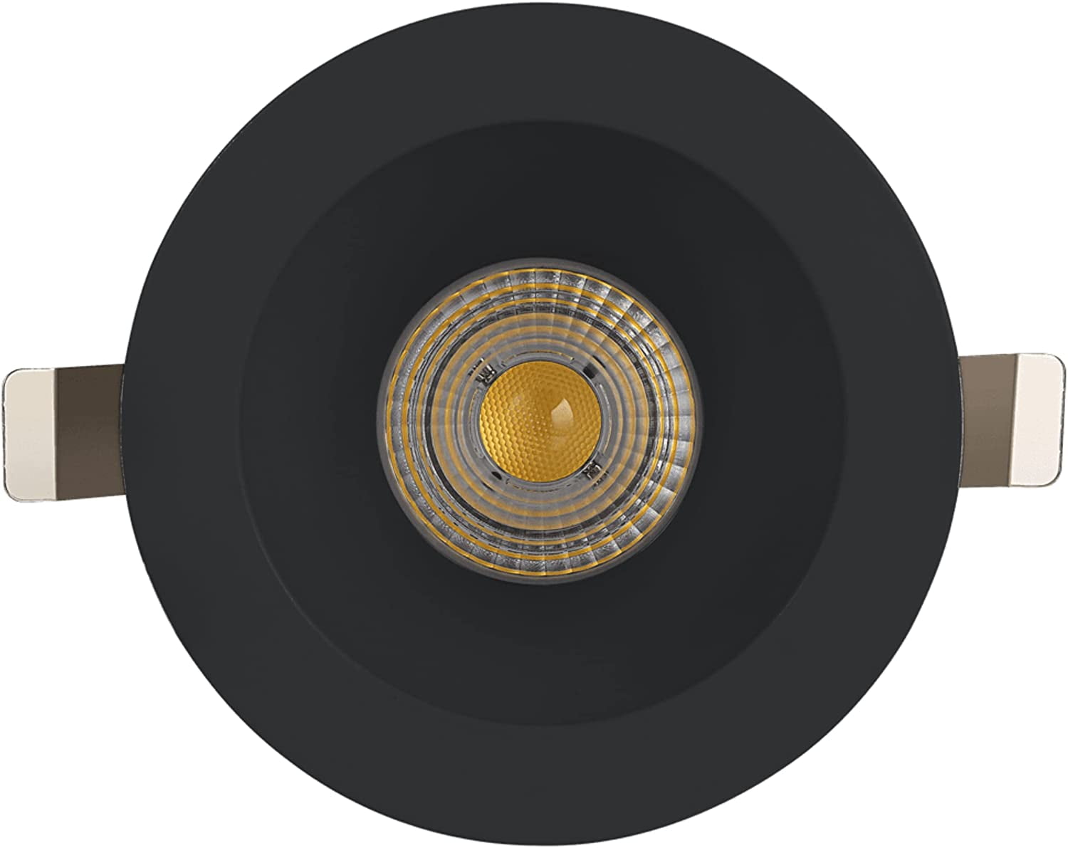 Perlglow 4 inch Round Deep Downlight Luminaire, Black Smooth, LED ...