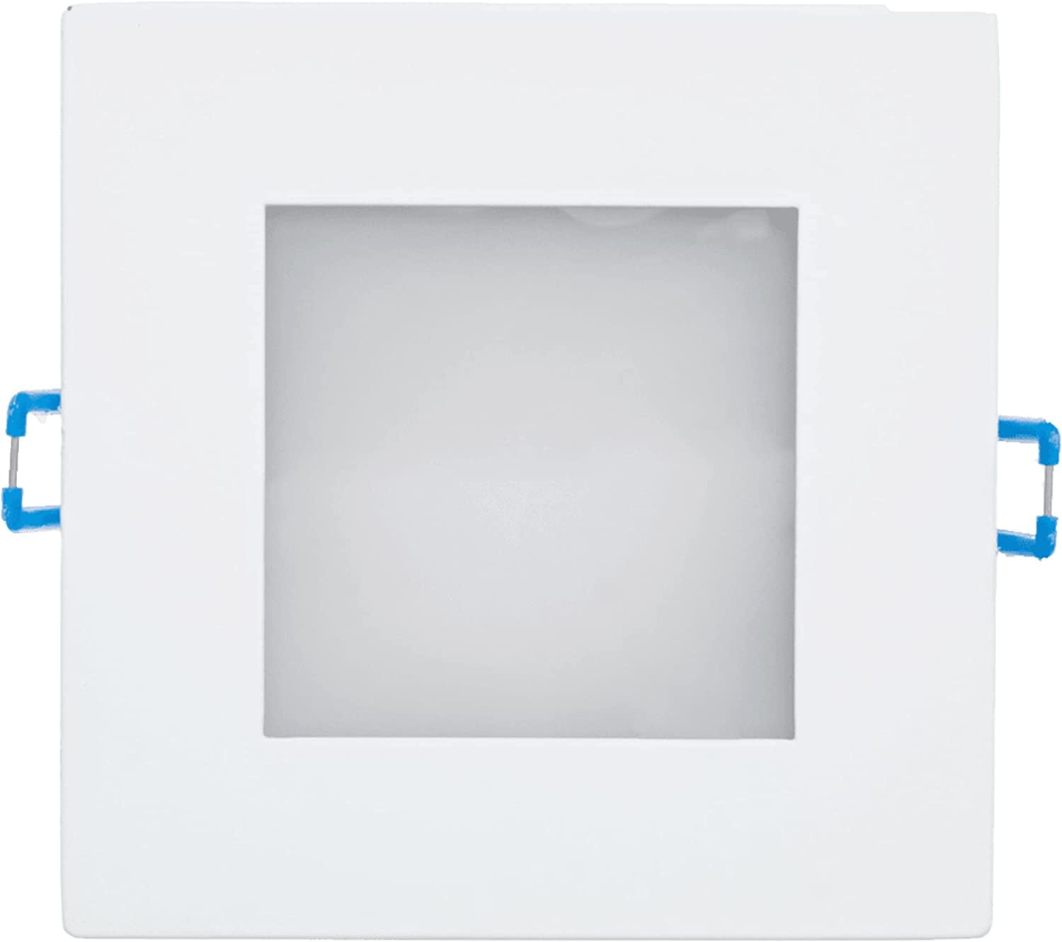 Perlglow 4 inch Slim Square Downlight Luminaire, White Finish, Wafer ...
