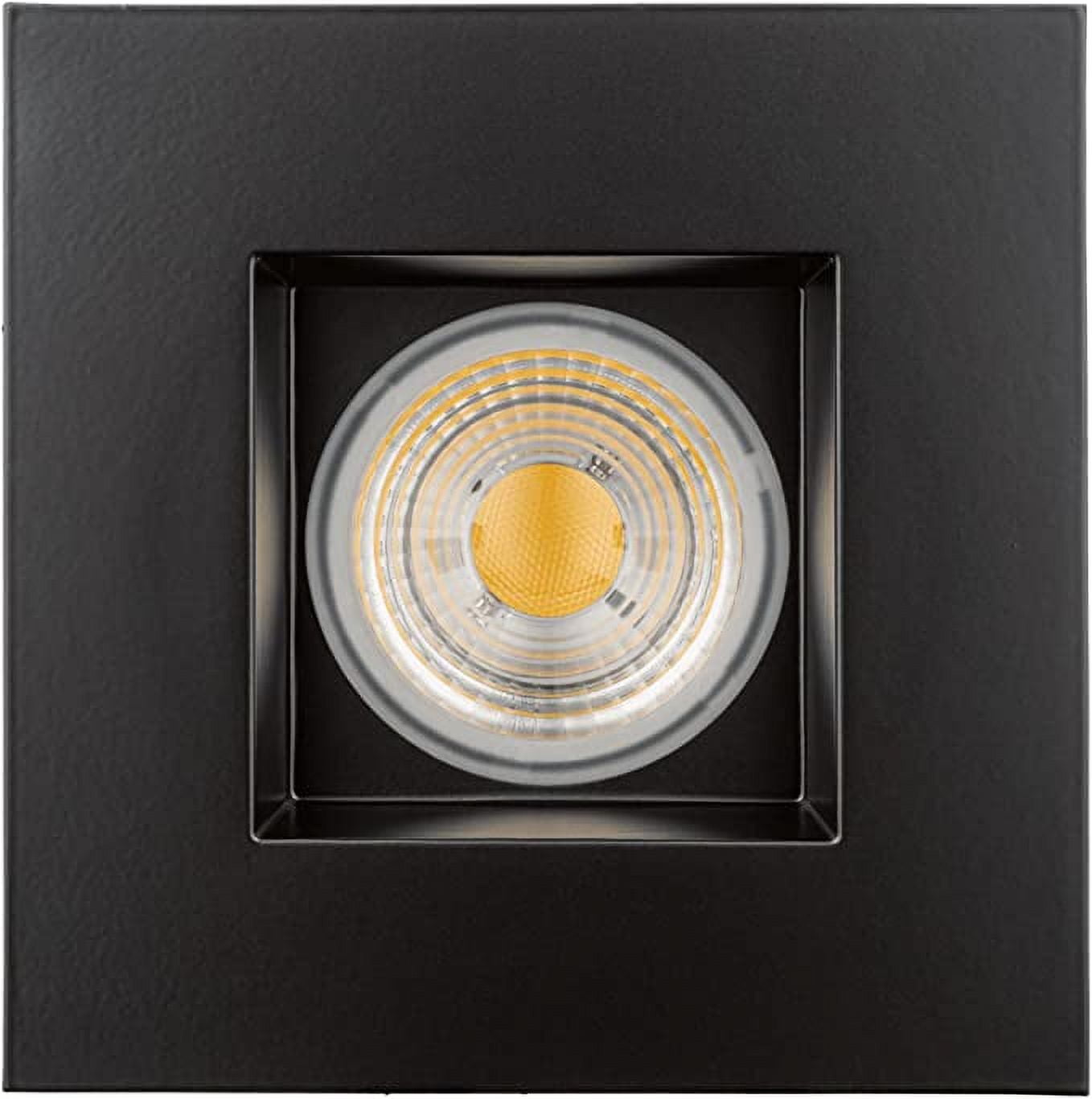 Perlglow 4 inch Square Black Smooth Downlight Luminaire, LED Recessed ...