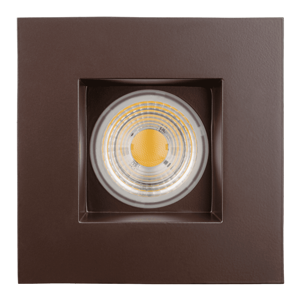 Perlglow 4 inch Square Bronze Smooth Downlight Luminaire, LED Recessed ...