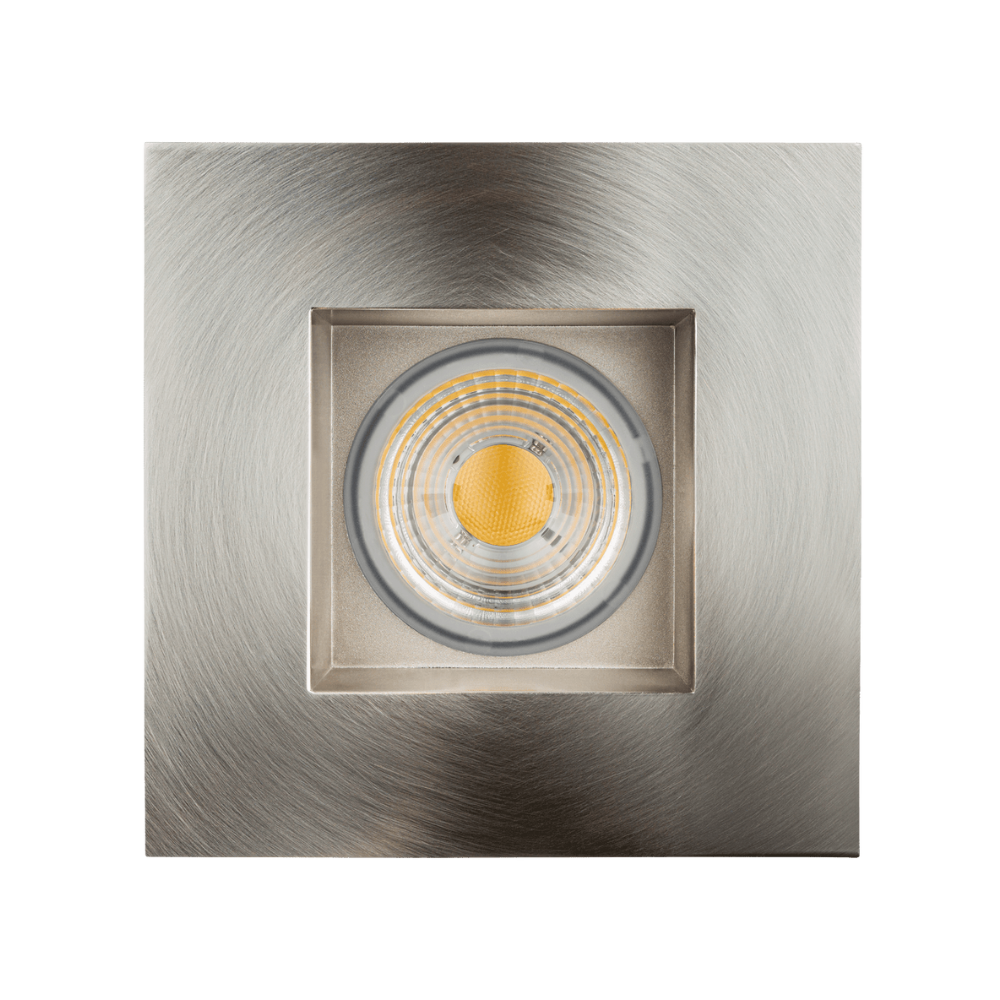 Perlglow 4 inch Square Brushed Nickel Downlight Luminaire, LED Recessed ...