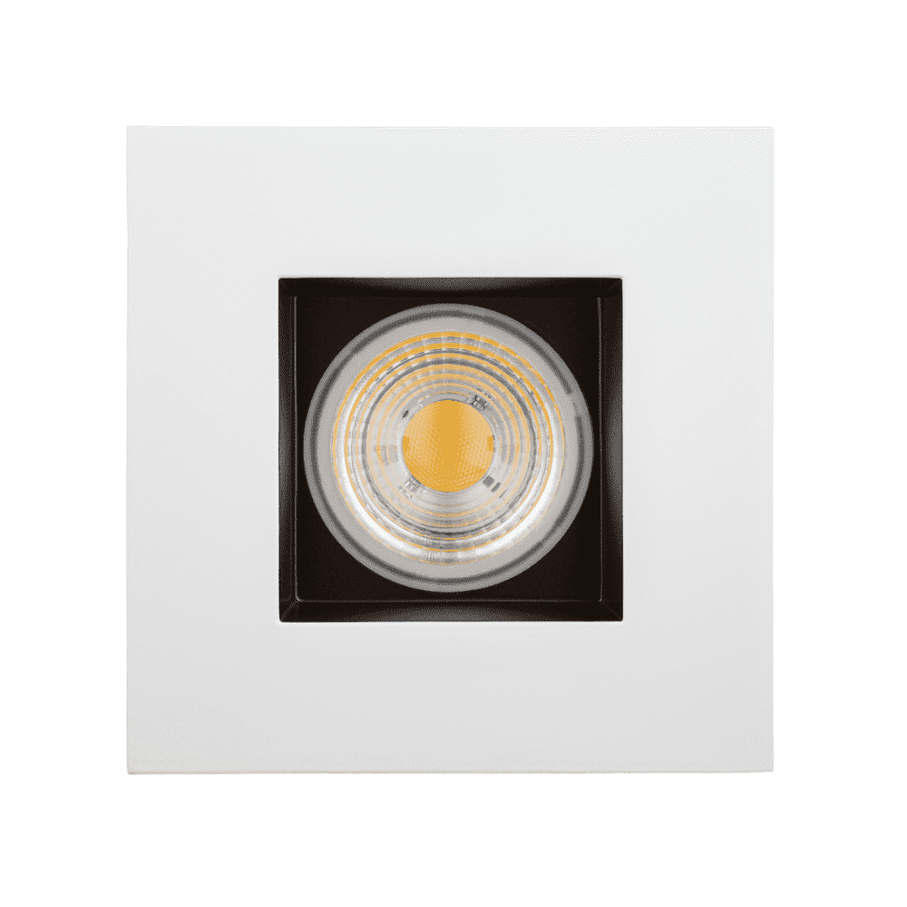 Perlglow 4 inch Square Two-Tone Smooth Downlight Luminaire, LED ...