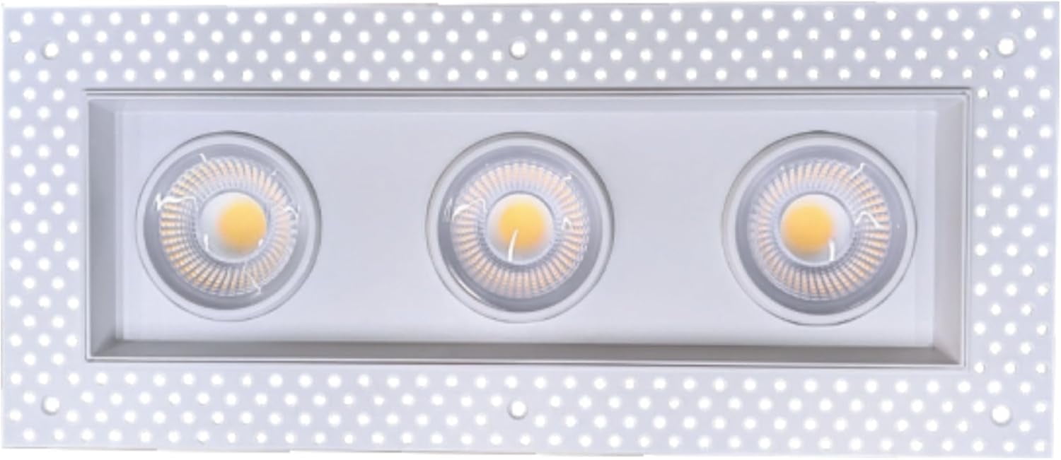 Perlglow 4 inch Trimless 3 Head Multiple Gimbal Downlight Luminaire LED ...