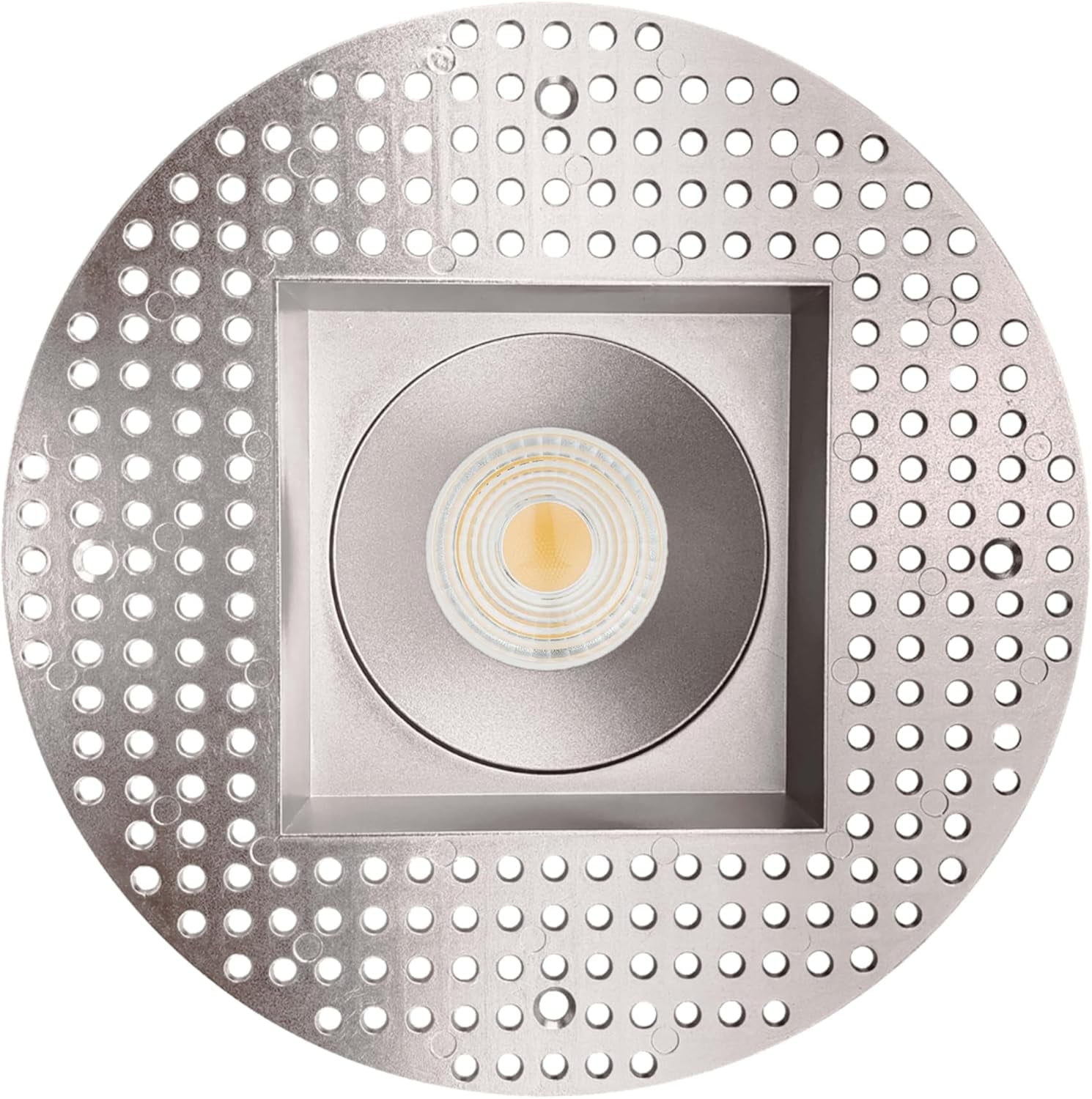Perlglow 4 inch Trimless Square Nickel High Output Downlight Luminaire ...